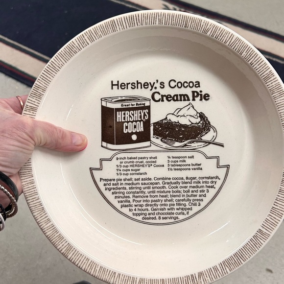 Kitchen | Rare Hersheys Coco Cream Pie Plate With Recipe Royal China ...